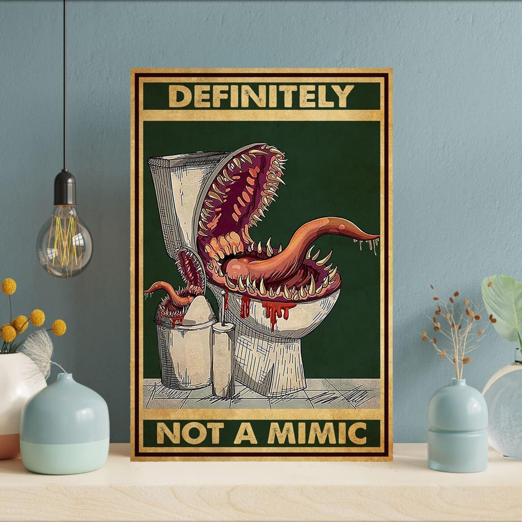 Definitely Not A Mimic Vintage Poster Funny Man-eating Plant - Etsy