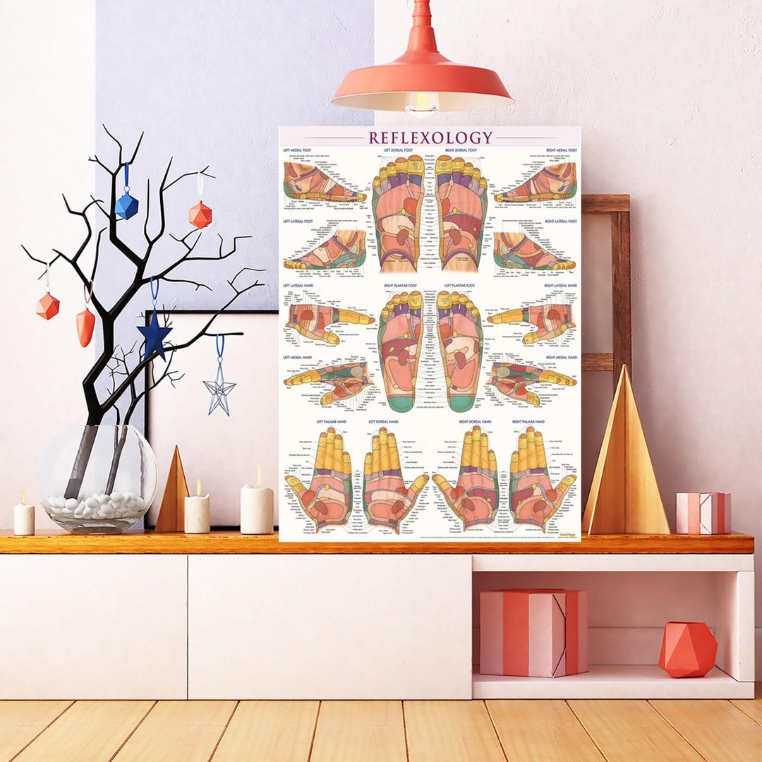 Unframed Reflexology Poster, Massage Therapist Knowledge Poster ...