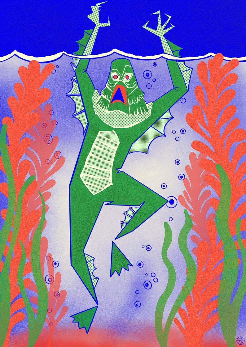 Creature From the Black Lagoon Print - Etsy