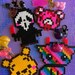 Creepy Cute Perler Keychain - Etsy