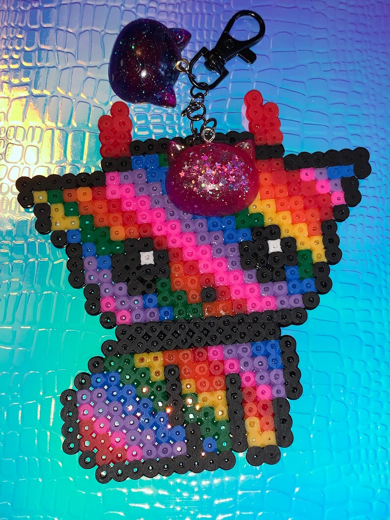 Creepy Cute Perler Keychain - Etsy