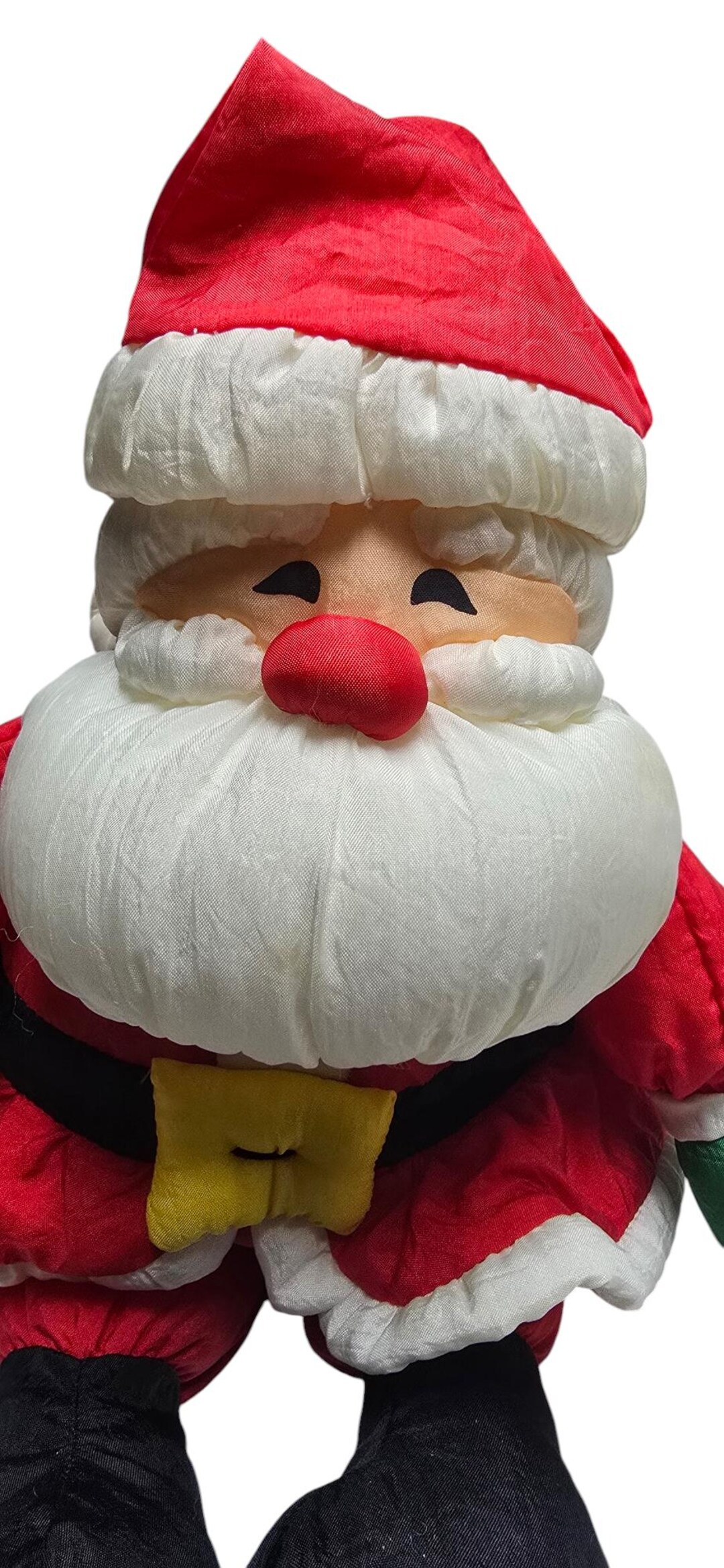 Vintage Hallmark Plush Puffy Santa Claus Toy 13” Nylon Christmas ...