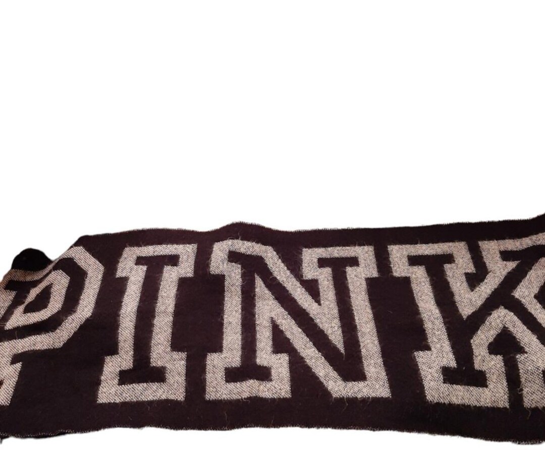 PINK Shawl Scarf Victoria Secret 16×80 Black Grey Super Soft - Etsy