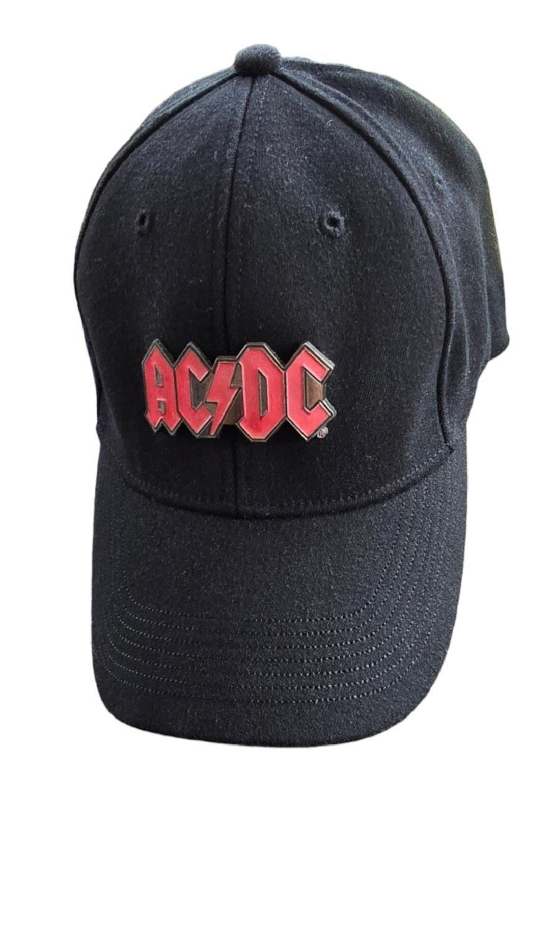 AC/DC Black Baseball Cap With Metal Emblem Logo on Hat Bio-domes 2005 ...