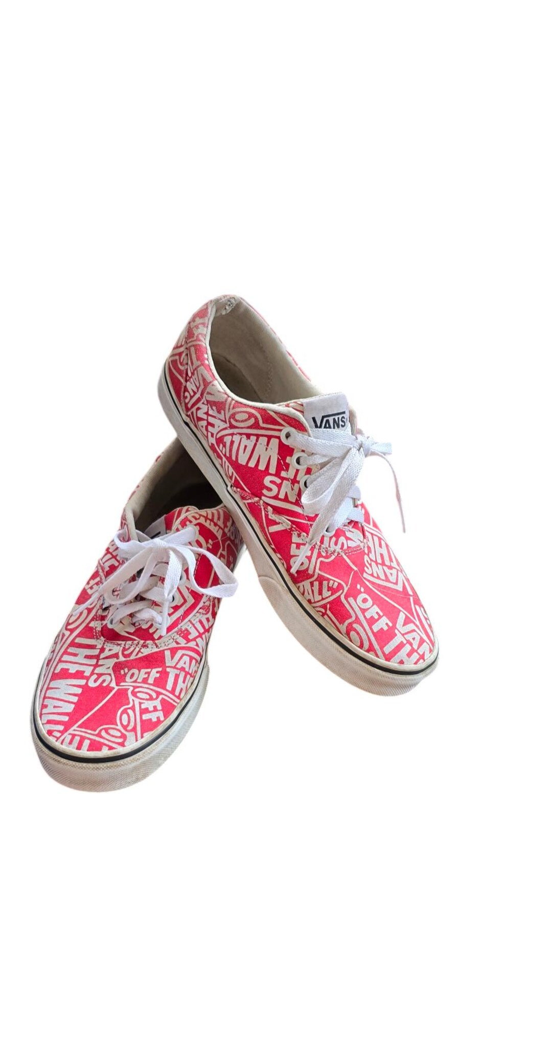 Vans off the Wall Skate Shoes Mens Size 8 Low Top Graphic Logo Red ...