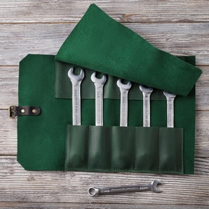 Leather Tool Roll - Personalized Car Tool Roll - Custom Mechanic Case ...