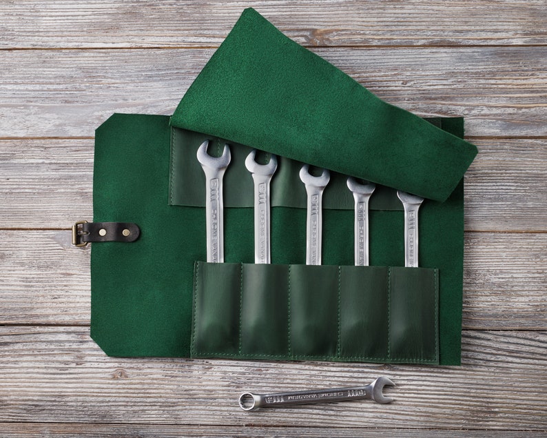 Personalized Leather Tool Roll - Custom Tool Roll Bag - Travel Tool ...