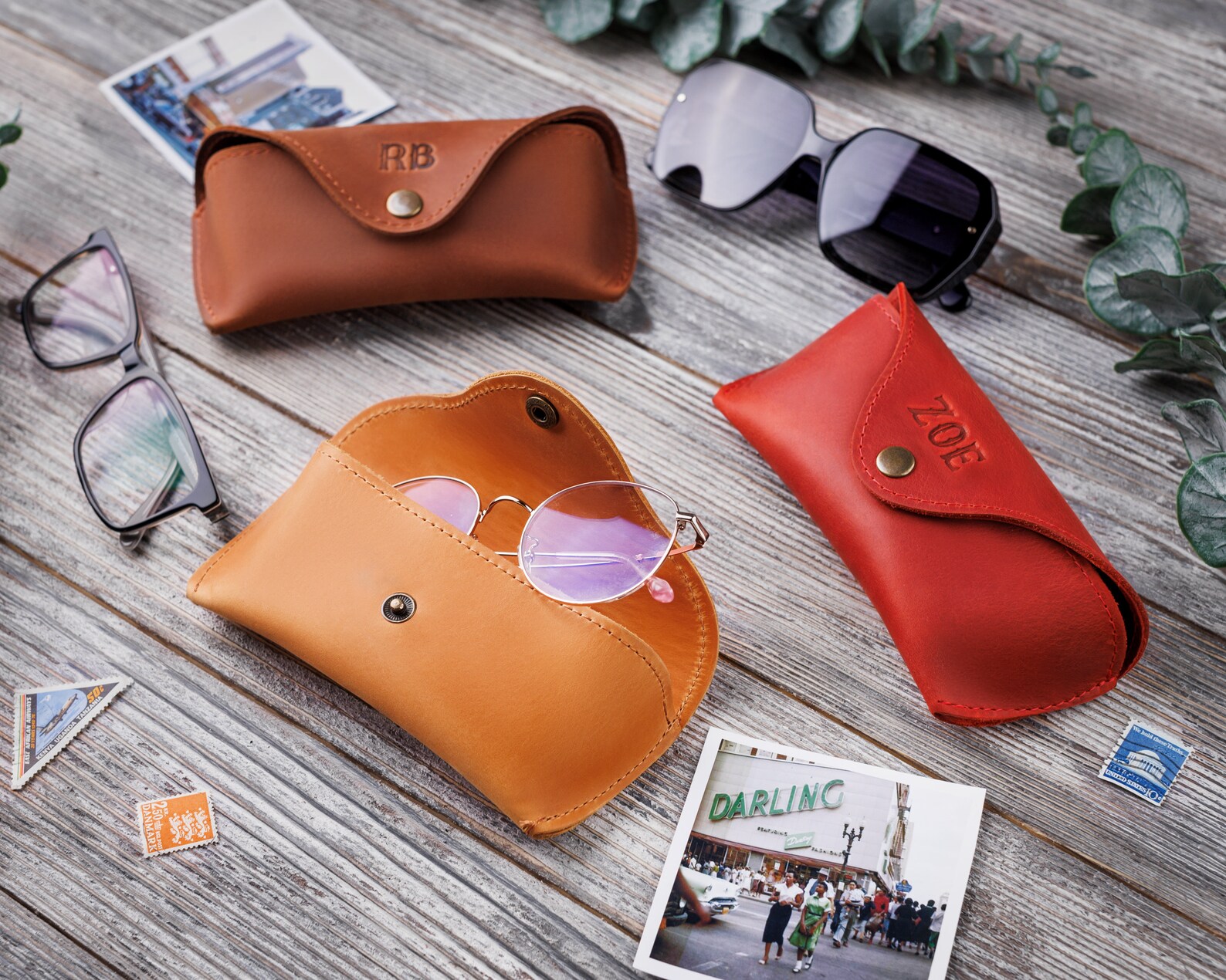 Glasses Case Personalized - Leather Eyelasses Case - Women Glasses Case ...