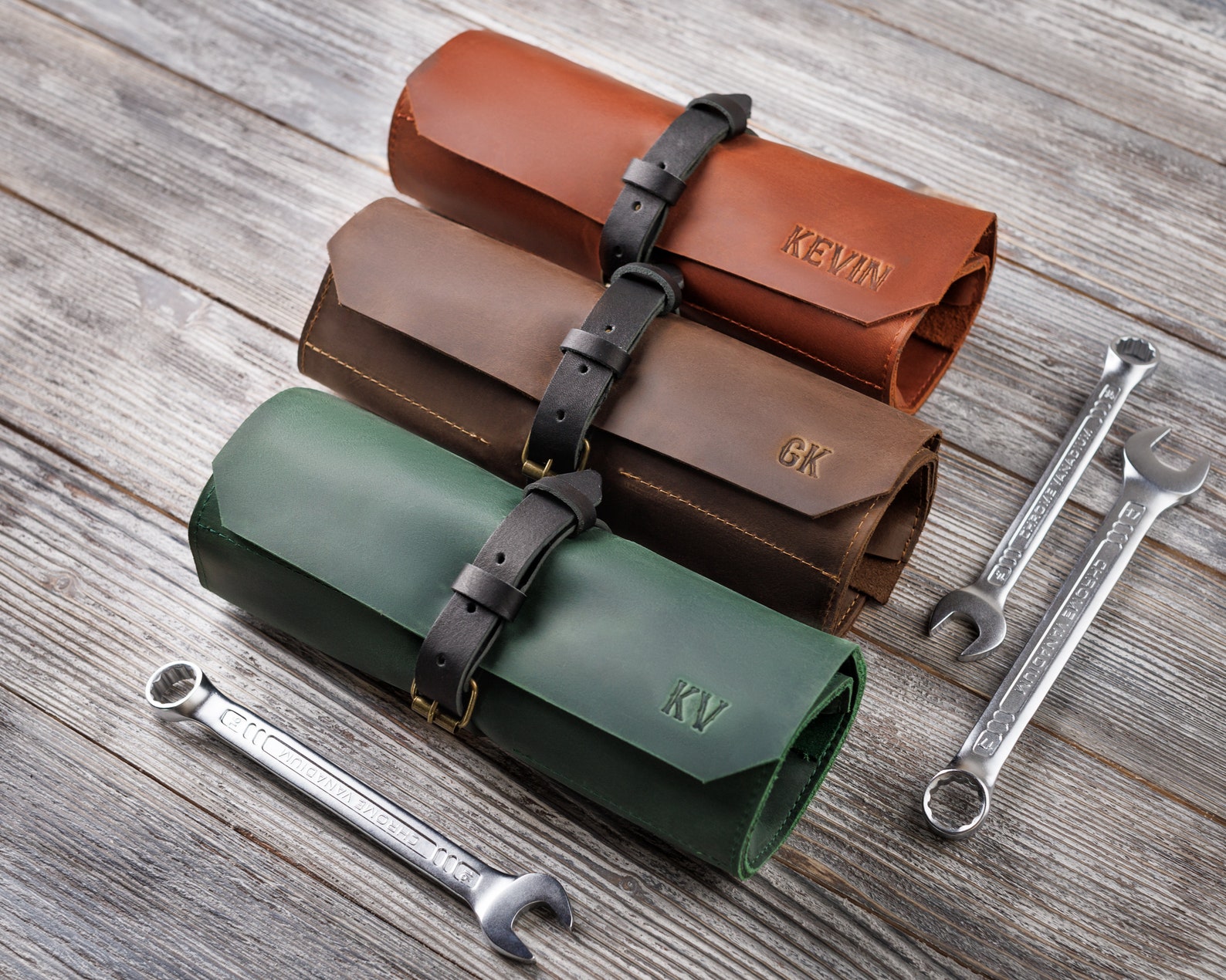 Personalized Leather Tool Roll - Custom Tool Roll Bag - Travel Tool ...