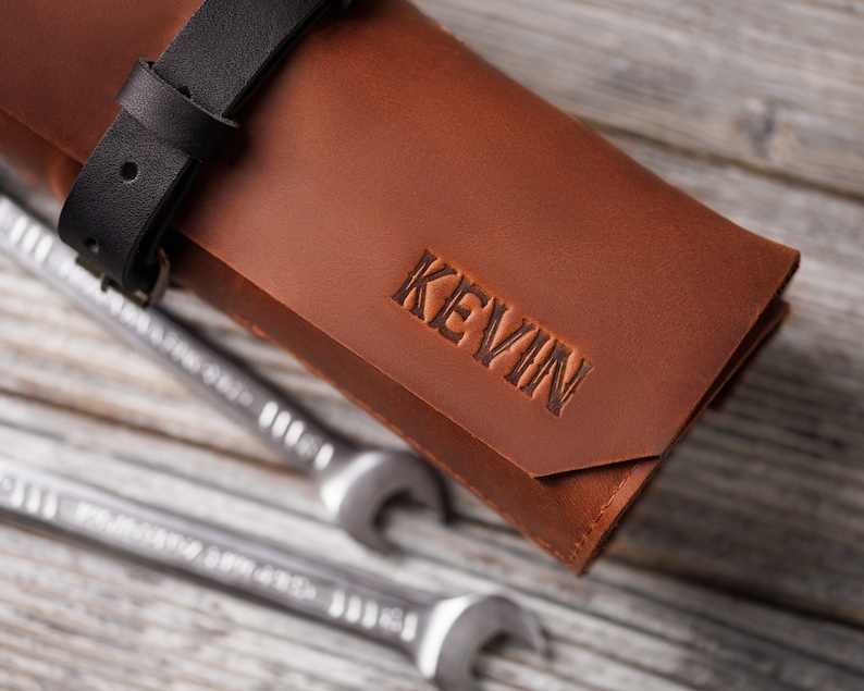 Personalized Leather Tool Roll - Custom Tool Roll Bag - Travel Tool ...