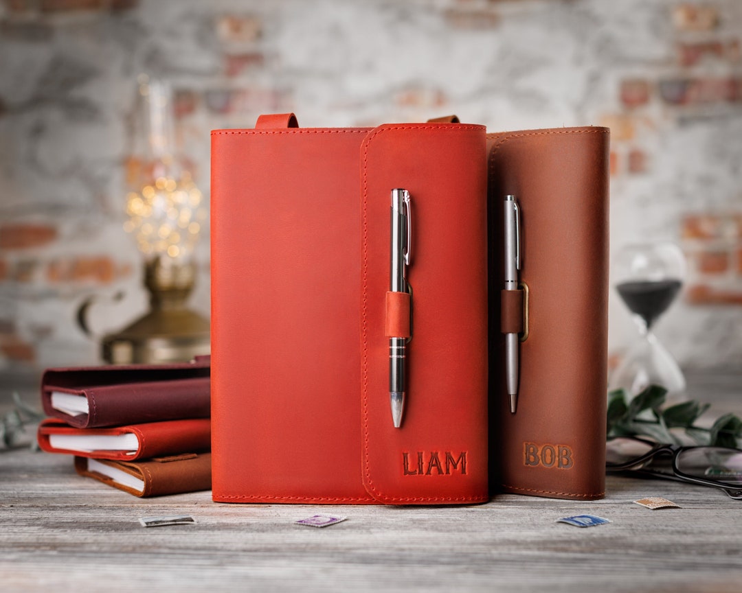 Reusable Notepad Cover A5 & A6 - Leather Cover With Emboss ...