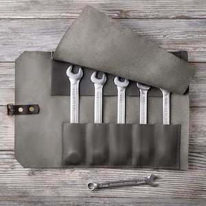 Personalized Leather Tool Roll - Custom Tool Roll Bag - Travel Tool ...