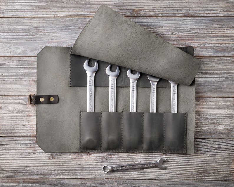 Personalized Leather Tool Roll - Custom Tool Roll Bag - Travel Tool ...