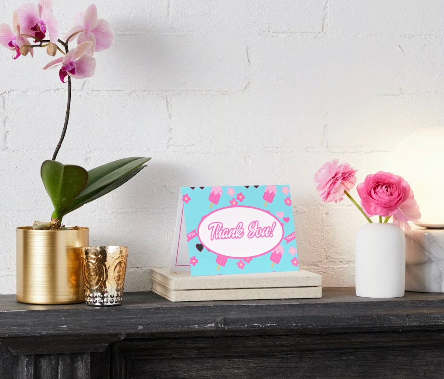 Barbie Birthday Thank You Card Pool Party Customizable - Etsy