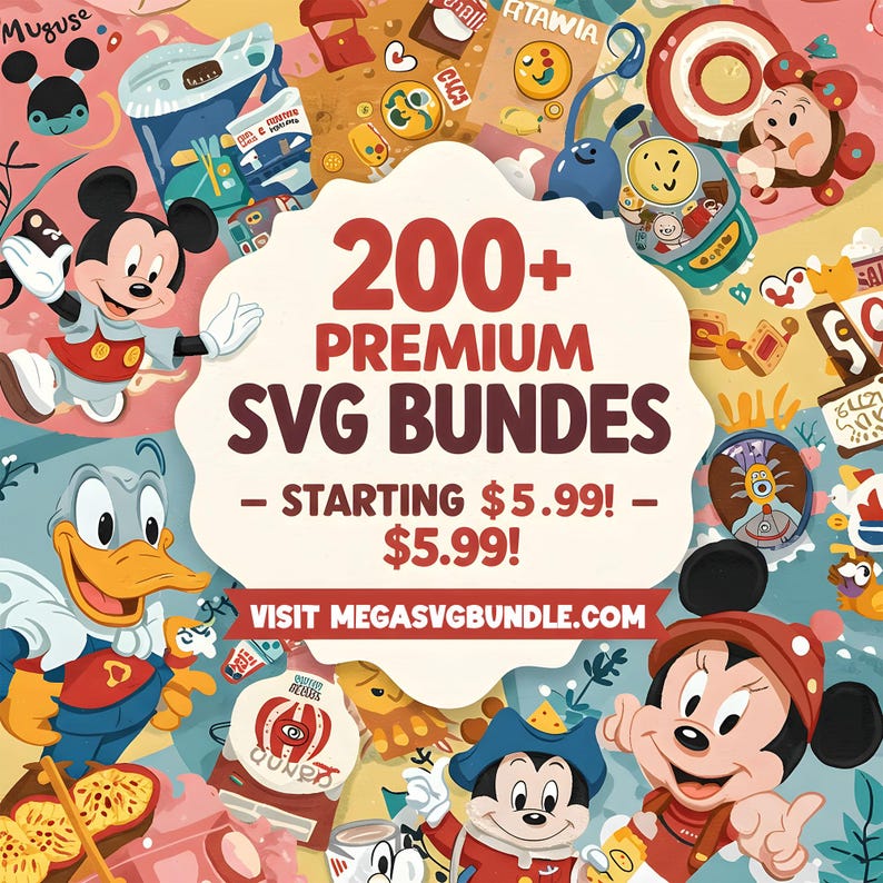 Mega Cartoon Svg Bundle, Cartoon Mega Png, Silhouette, Cricut, Cartoon ...