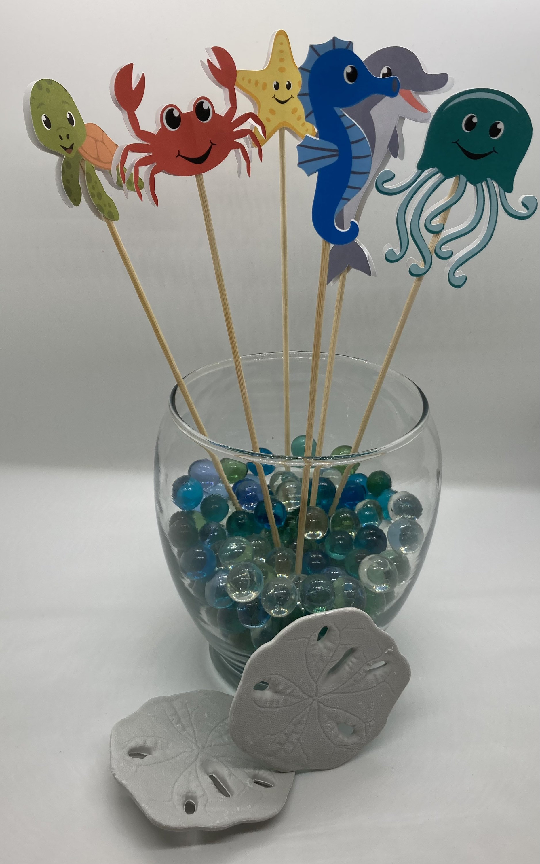 10 Pc. Cute Sea Creature Party Skewers, Under the Sea Birthday Party ...