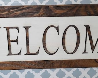 Rustic Farmhouse Welcome Sign - Etsy