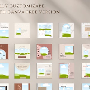 85 Minimal Canva Instagram Template | Neutral Instagram Post, Story ...