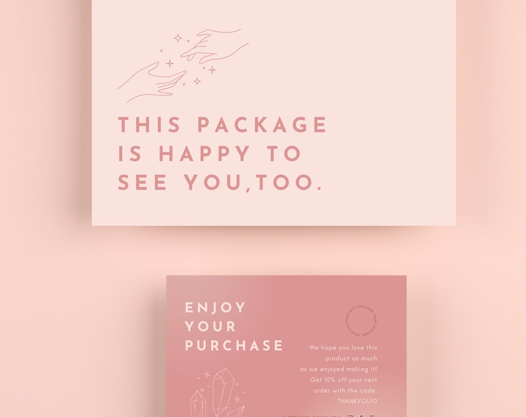 PRINTABLE Thank You Card Small Business Template Canva Etsy