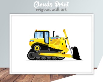Dozer Wall Art - Etsy