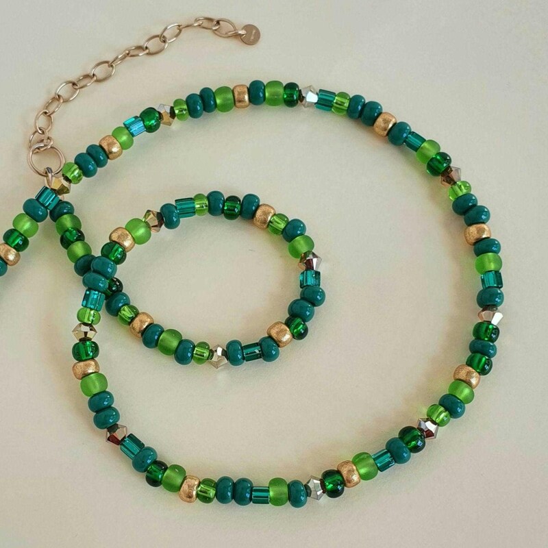 Green Necklace - Etsy