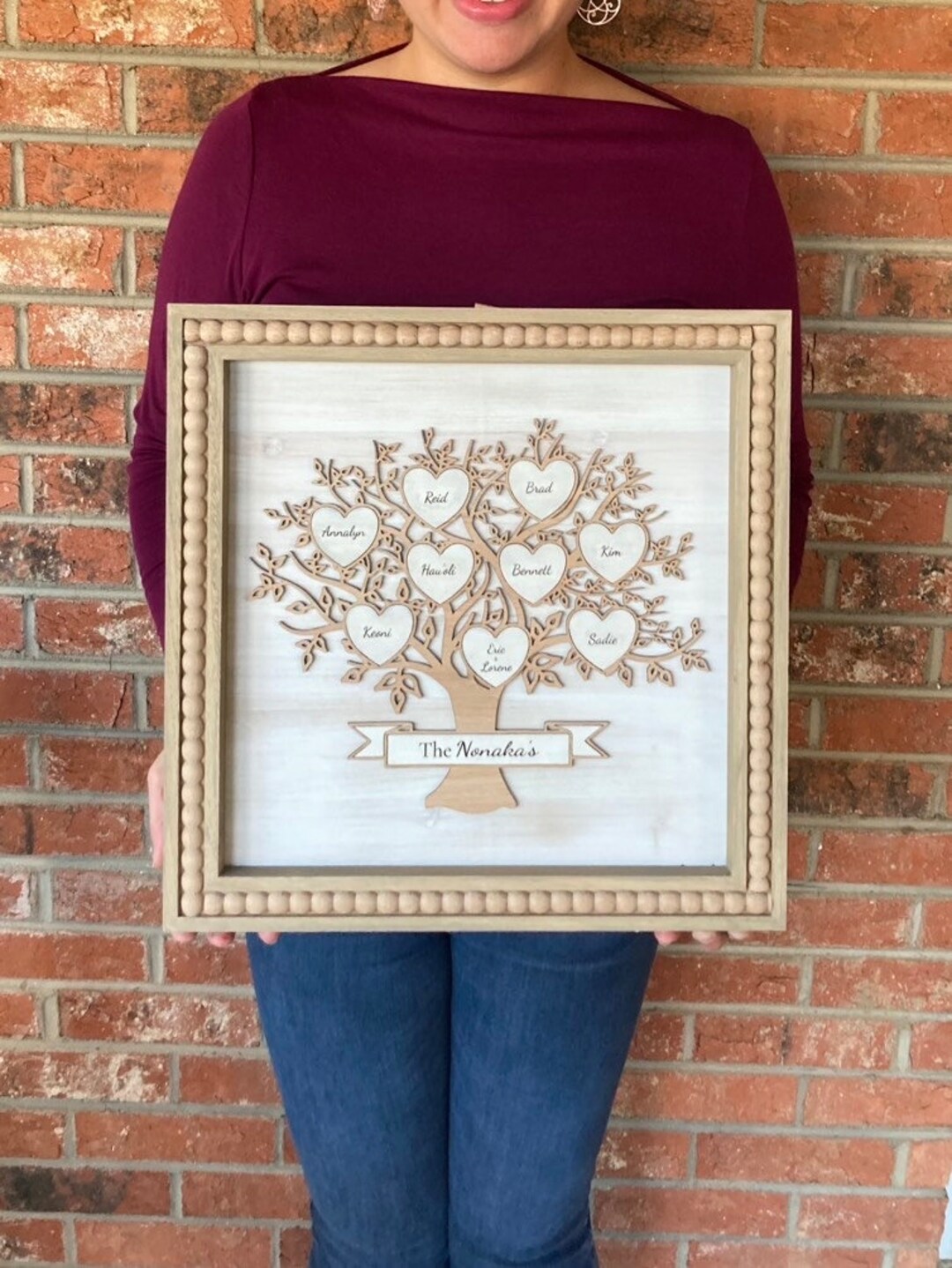 Family Tree Custom Framed Family Tree Custom Family Wall - Etsy