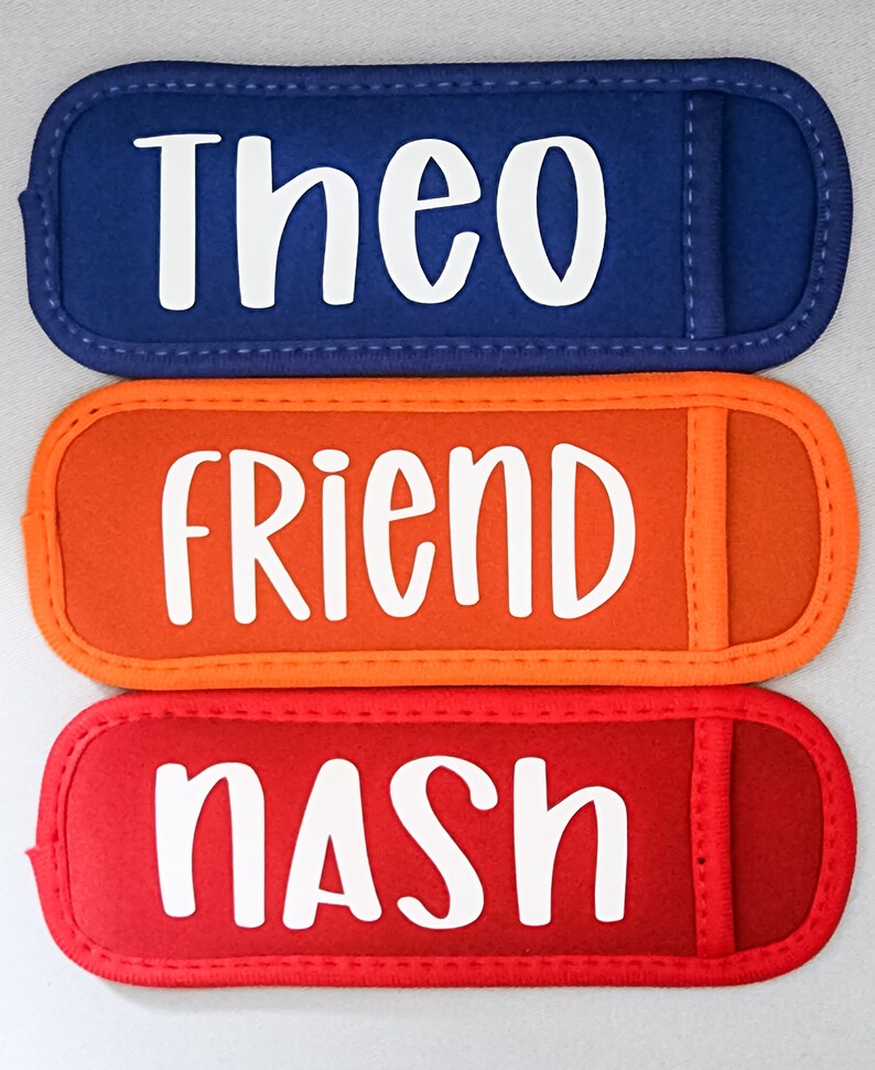 Custom Name Freezie Sleeve: Personalized Ice Pop Holder, Kids Party ...