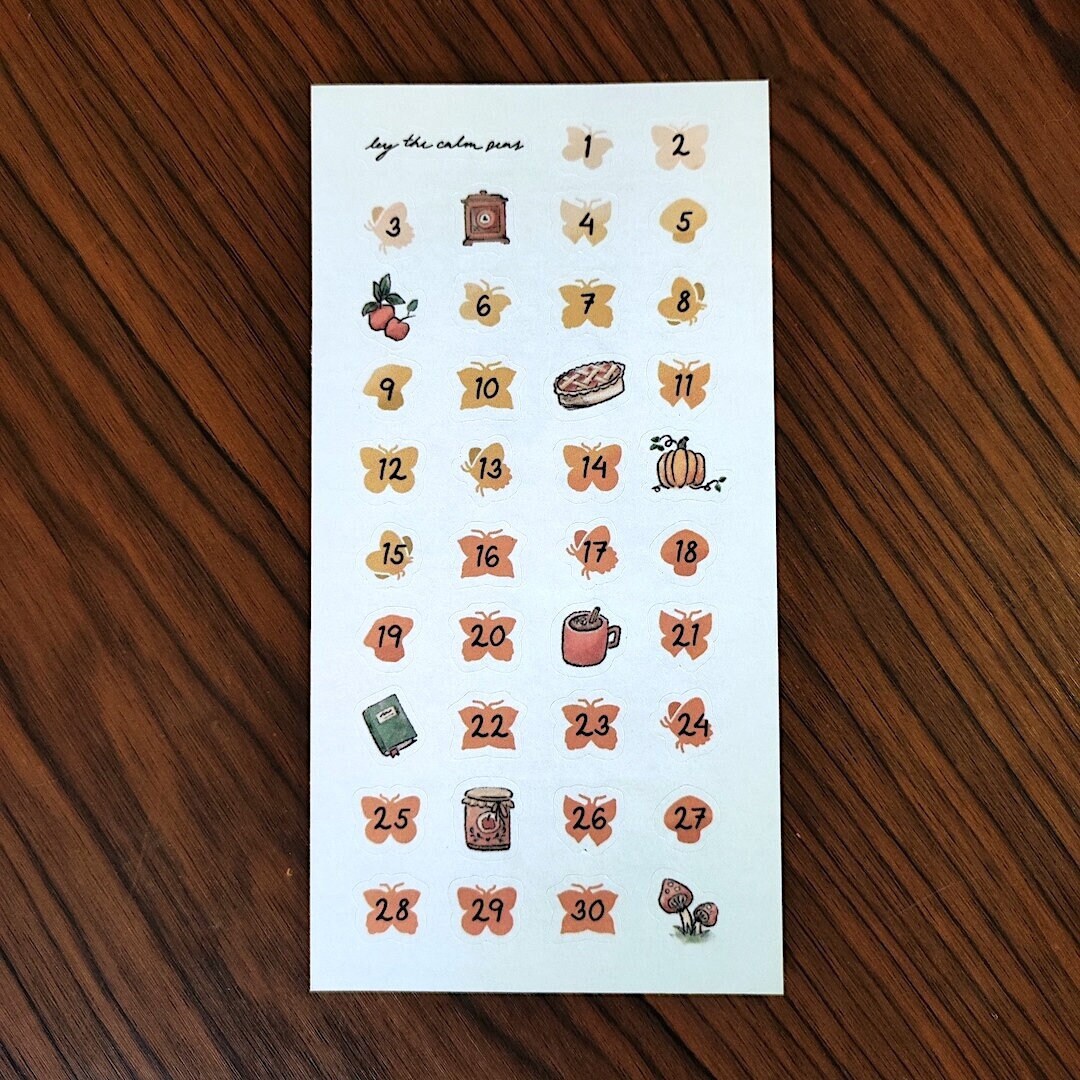 Butterfly Moth Calendar Date Planner Stickers Functional Daily Bullet ...
