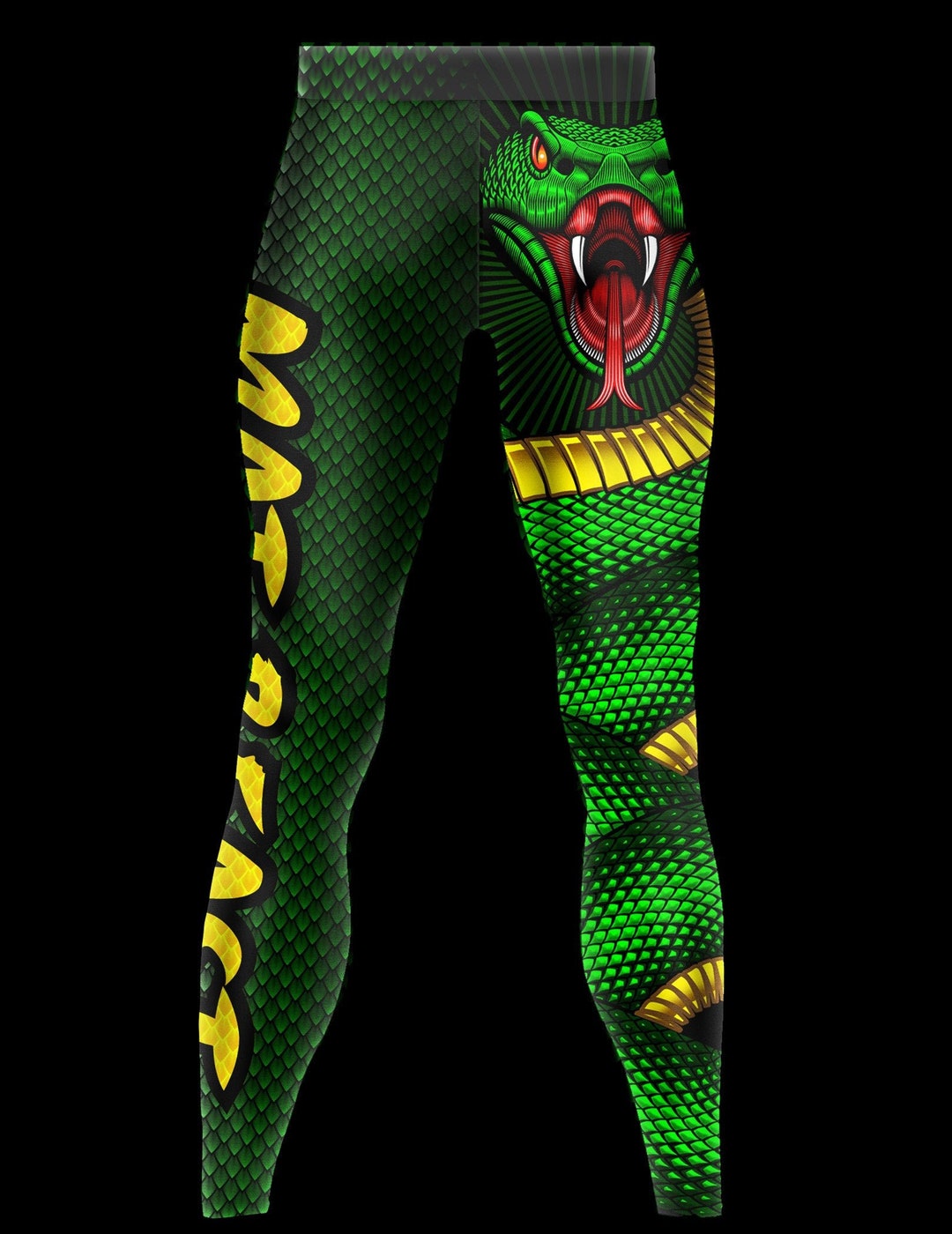 Snake Mens Spats Compression Pants for MMA Jiu Jitsu Martial Arts ...