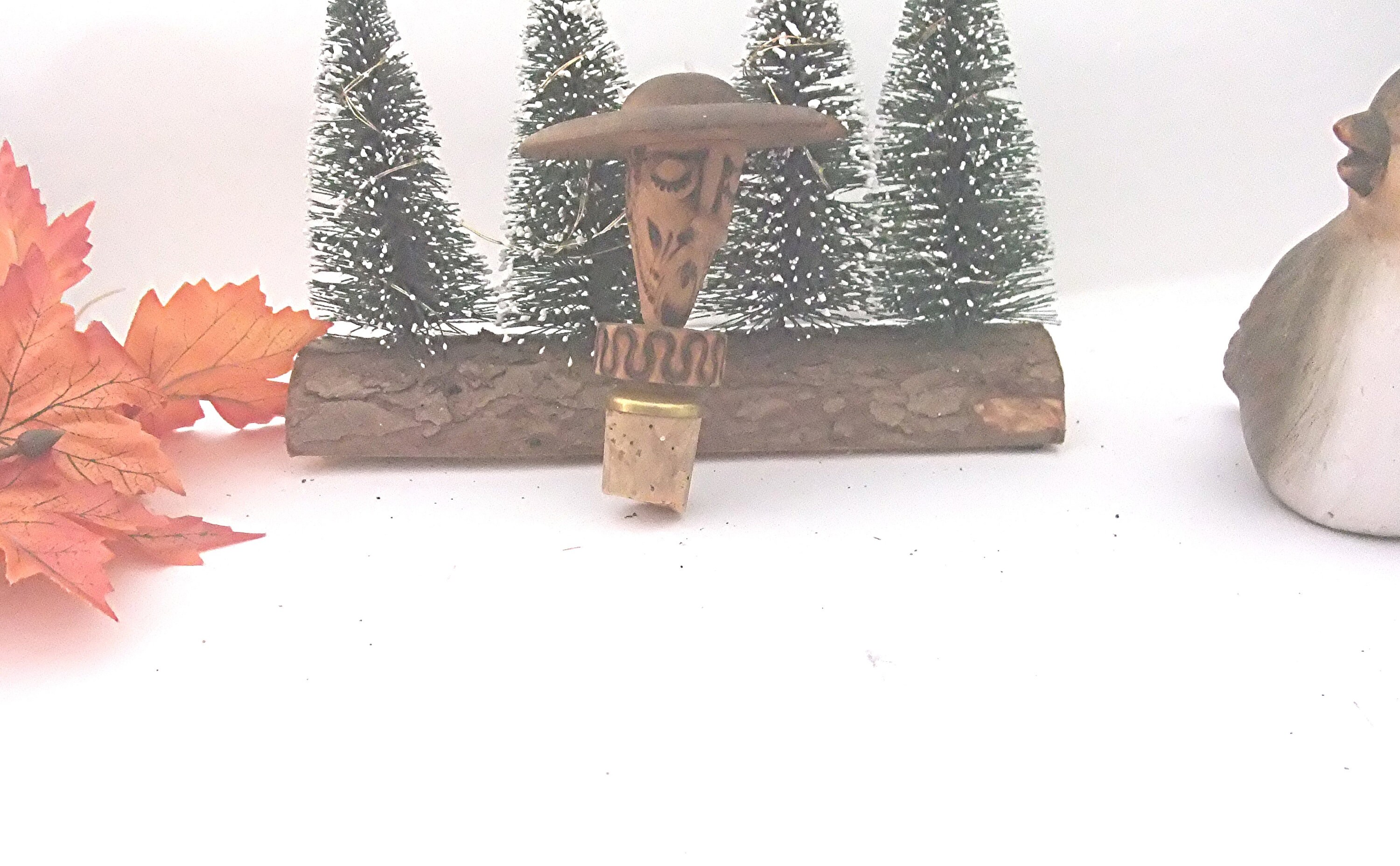 Bouchon représentant un personnage bois vintage - Etsy France