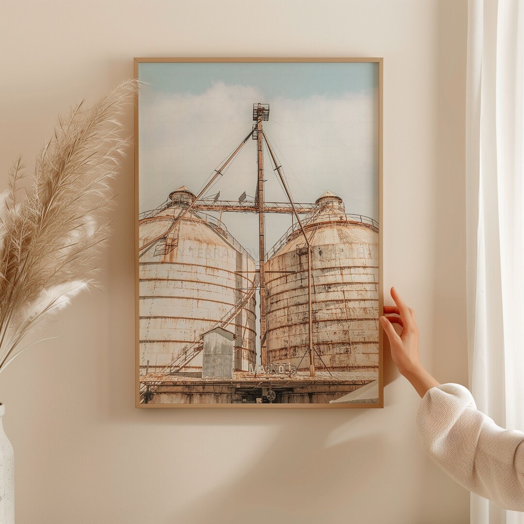 The Silos Waco, Texas Photography Luxury Eco Print Farmhouse Wall Art ...