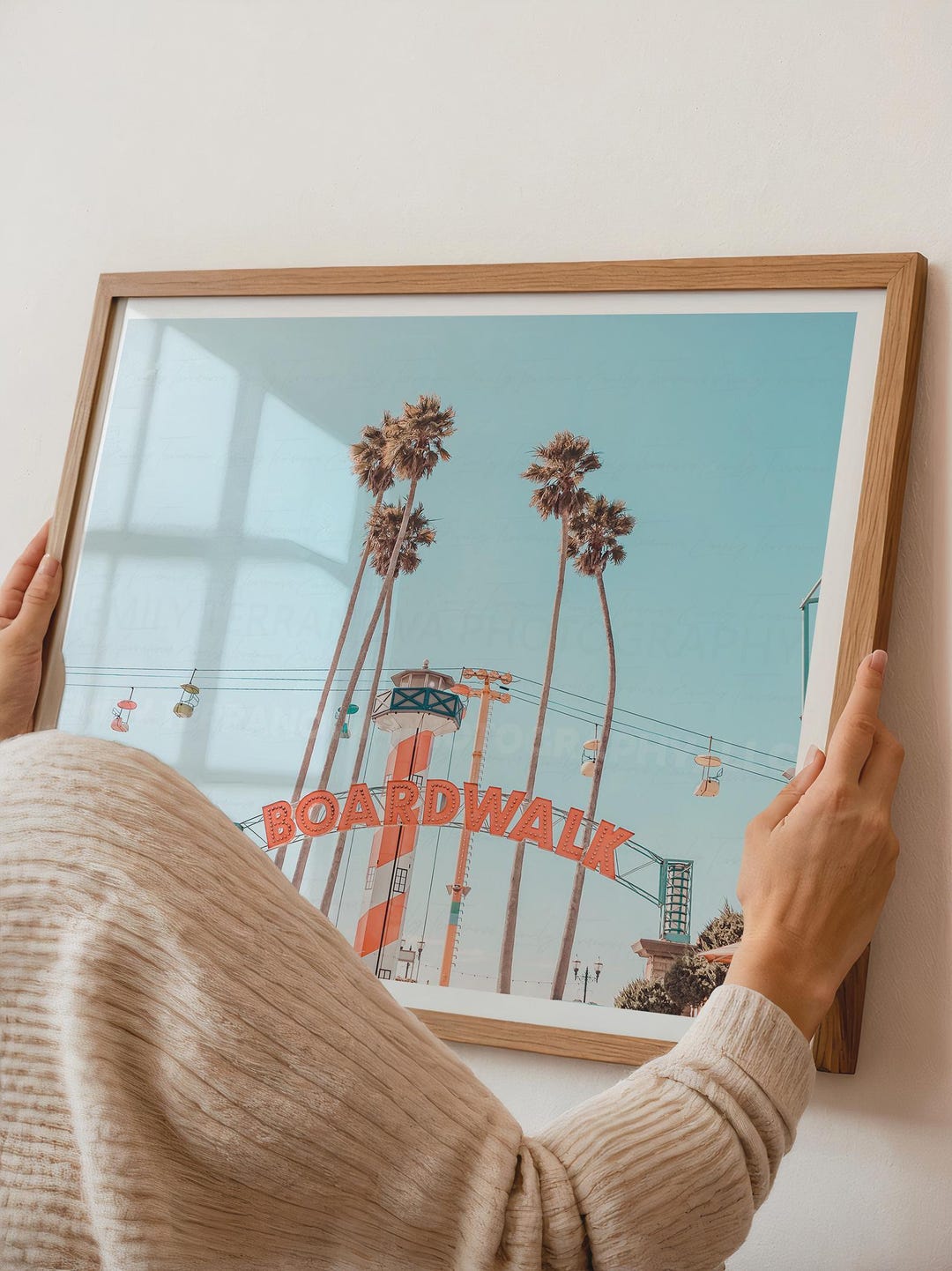 Santa Cruz Boardwalk | Poster | California Photography || Colorful ...