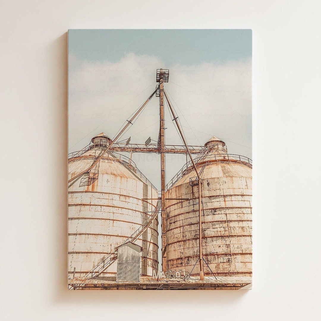 The Silos | Canvas | Waco, Texas Photography || Farmhouse Wall Art for ...