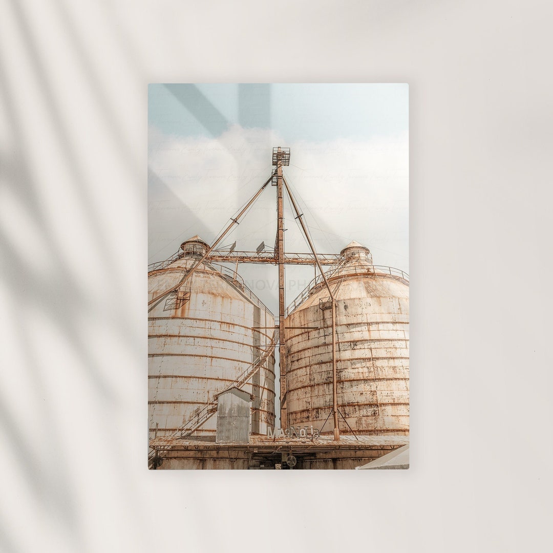 The Silos Waco, Texas I Acrylic Photography, Silos Print, Farmhouse ...
