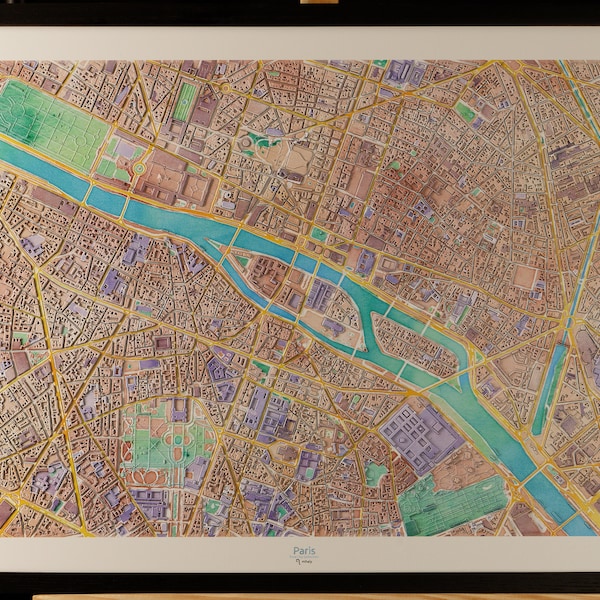 3d Map of Paris - Etsy