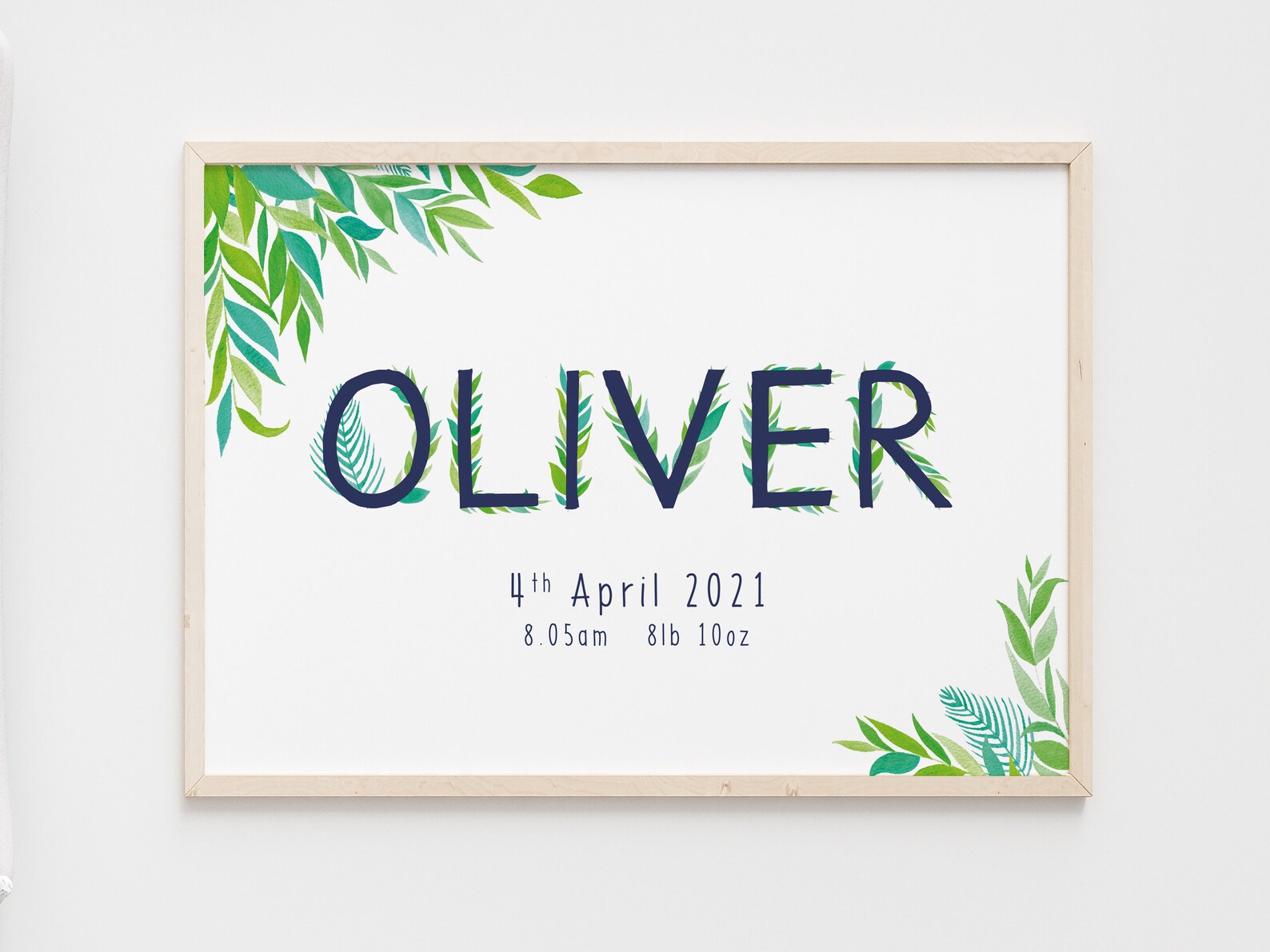 Personalised Baby Boy Name Print | Name Art | New Baby Boy Gift ...