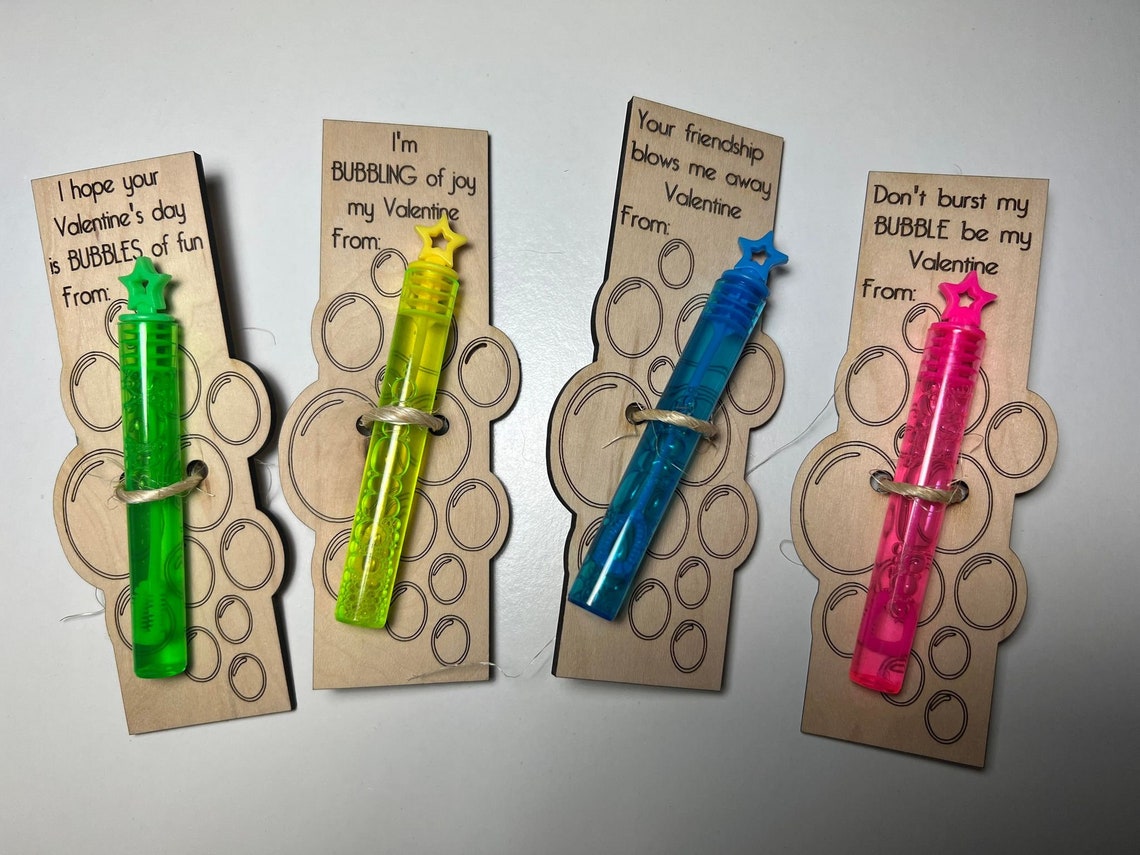 Bubbles Card Valentine's Day SVG File - Etsy