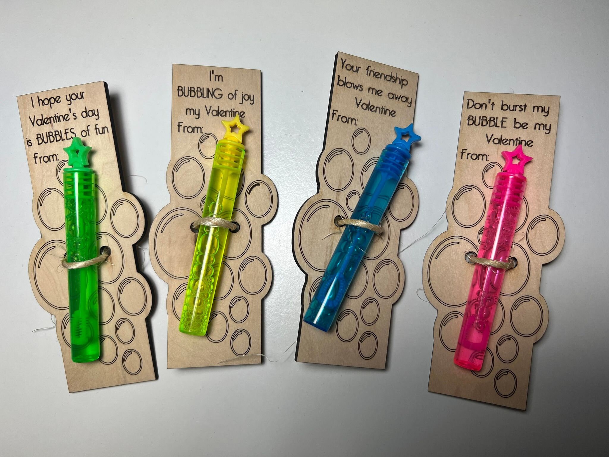 Bubbles Card Valentine's Day SVG File - Etsy