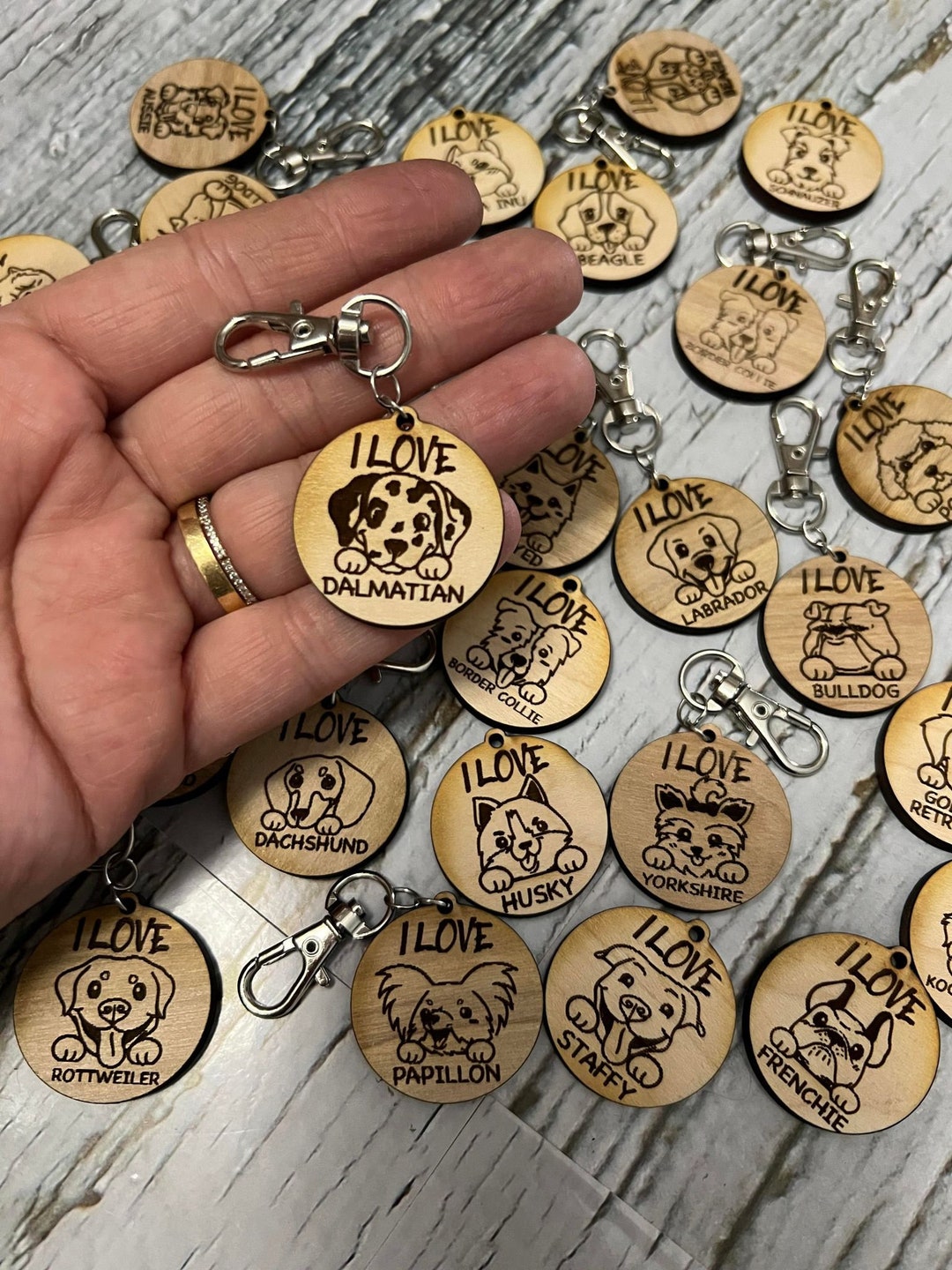Keychain Dog's Breed Bundle SVG - Etsy