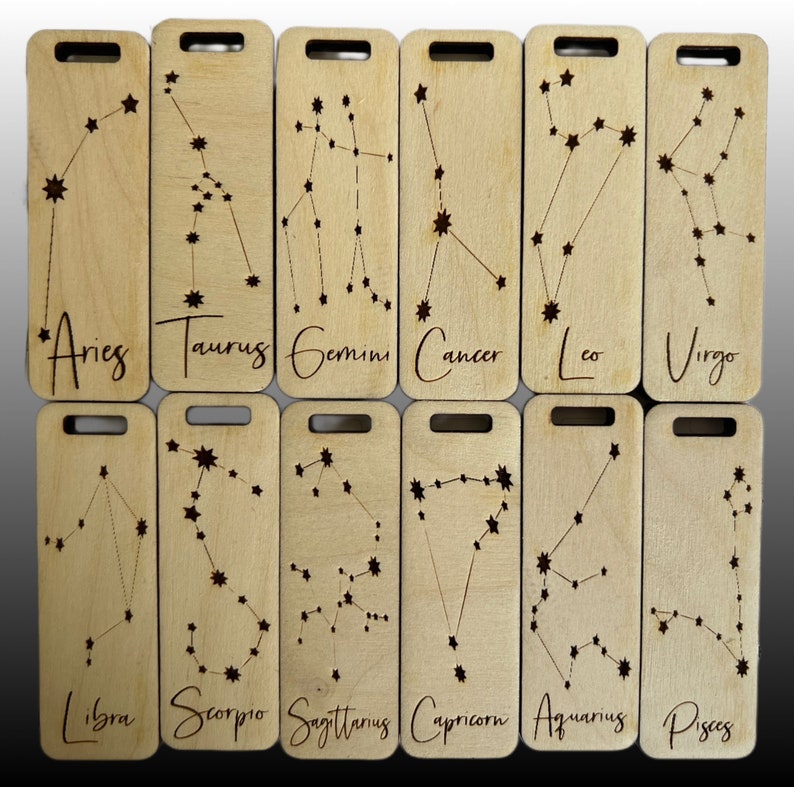 Zodiac Constellation Keychain SVG FILE - Etsy