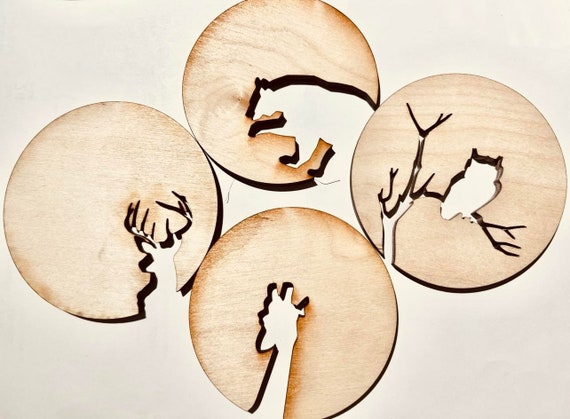 Animal Coaster SVG FILE | Etsy