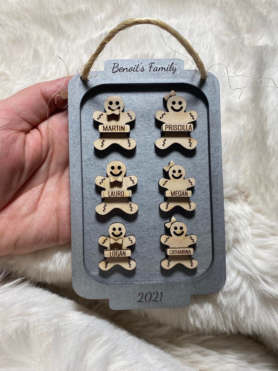 Gingerbread SVG FILE Gingerbread Tray Ornament - Etsy