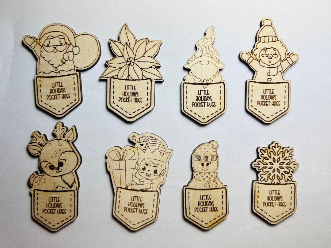 Santa Christmas Pocket Hugs SVG File - Etsy