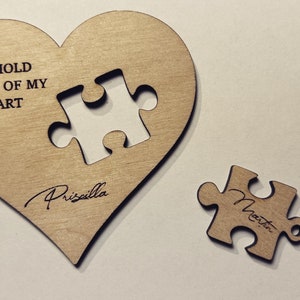 Keychain Puzzle Piece of My Heart SVG File - Etsy