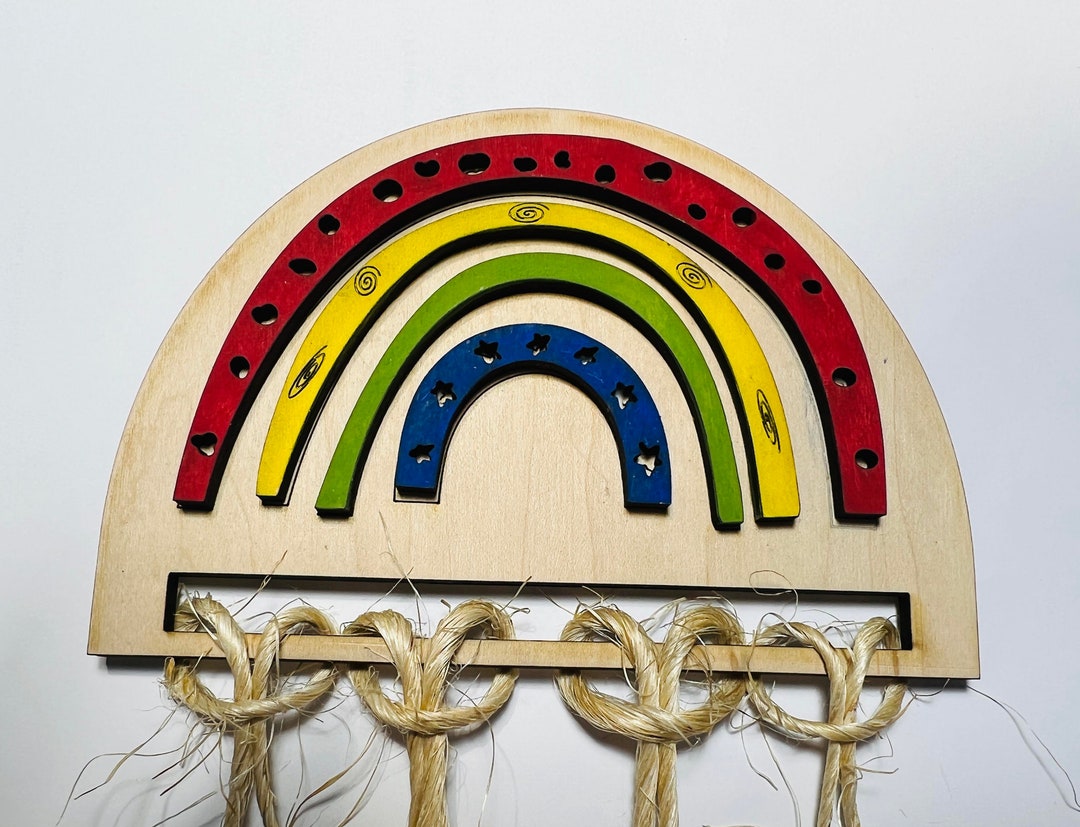 Macrame Wall Hanging Boho Rainbow SVG File - Etsy