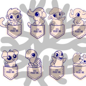 Pocket Hug Pal Cute Animals SVG File Only - Etsy