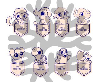 Pocket Hug Pal Cute Animals SVG File Only - Etsy