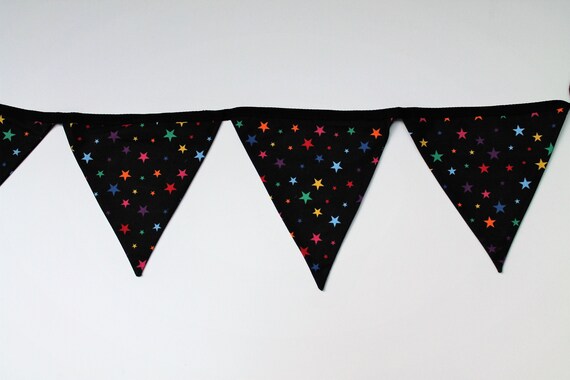 Bunting Banner Black Reusable Party Decoration Flag Pennant | Etsy