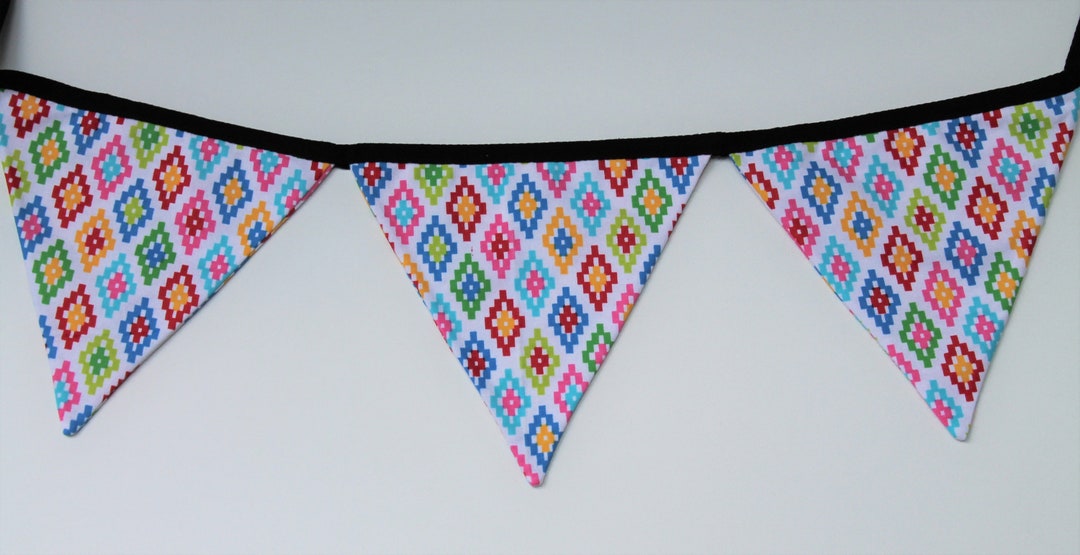 Bunting Banner Reusable Party Decoration Flag Pennant Aztec Wall ...
