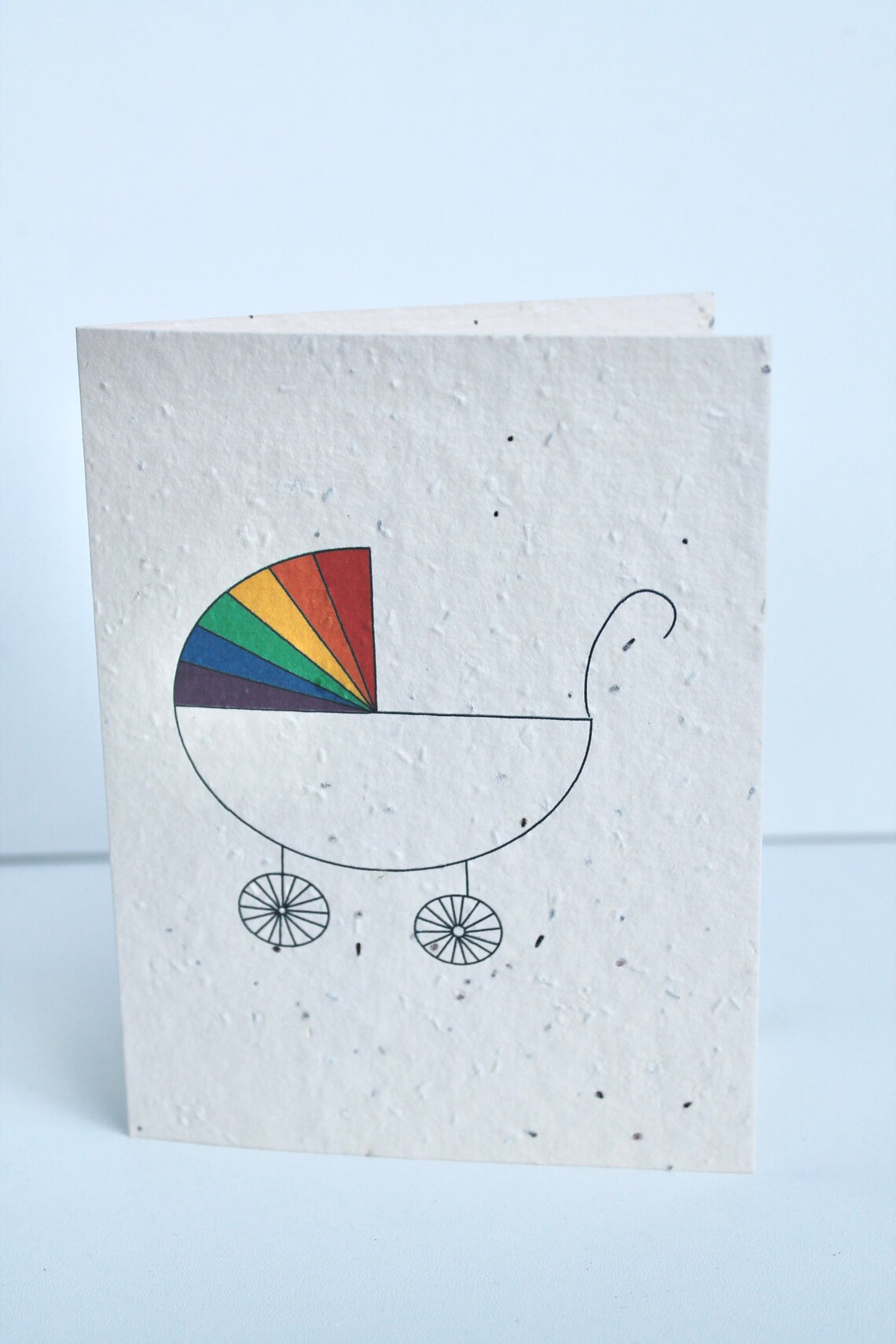 Rainbow Pram Baby LGBTQ Plantable, Vegan, Biodegradable Seed Card - Etsy